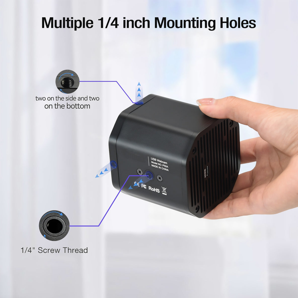 Brand new 4k USB camera Plug and Play Webcam IMX766 1/1.56" Sensor 50M ...